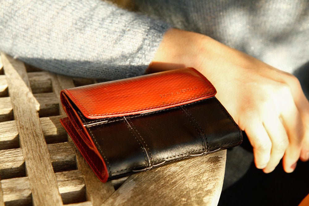 Leather Folding Purse Wallet - Elvis & Kresse